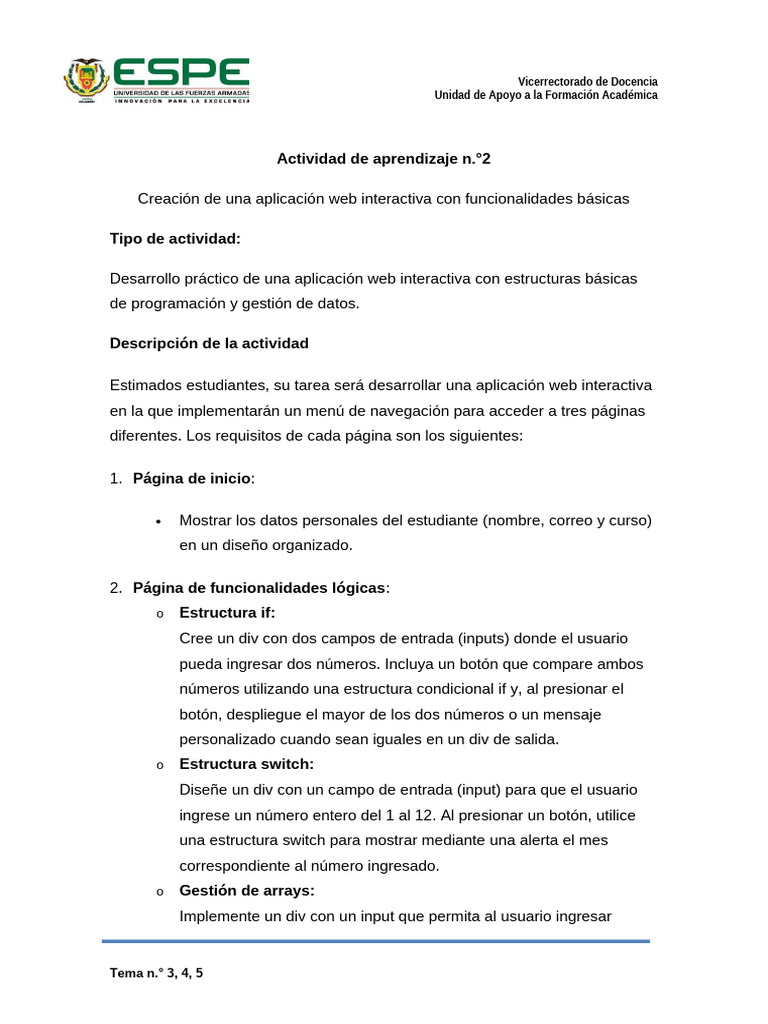 Actividad Aprendizaje 2 | PDF | Aplicación web | Script Java