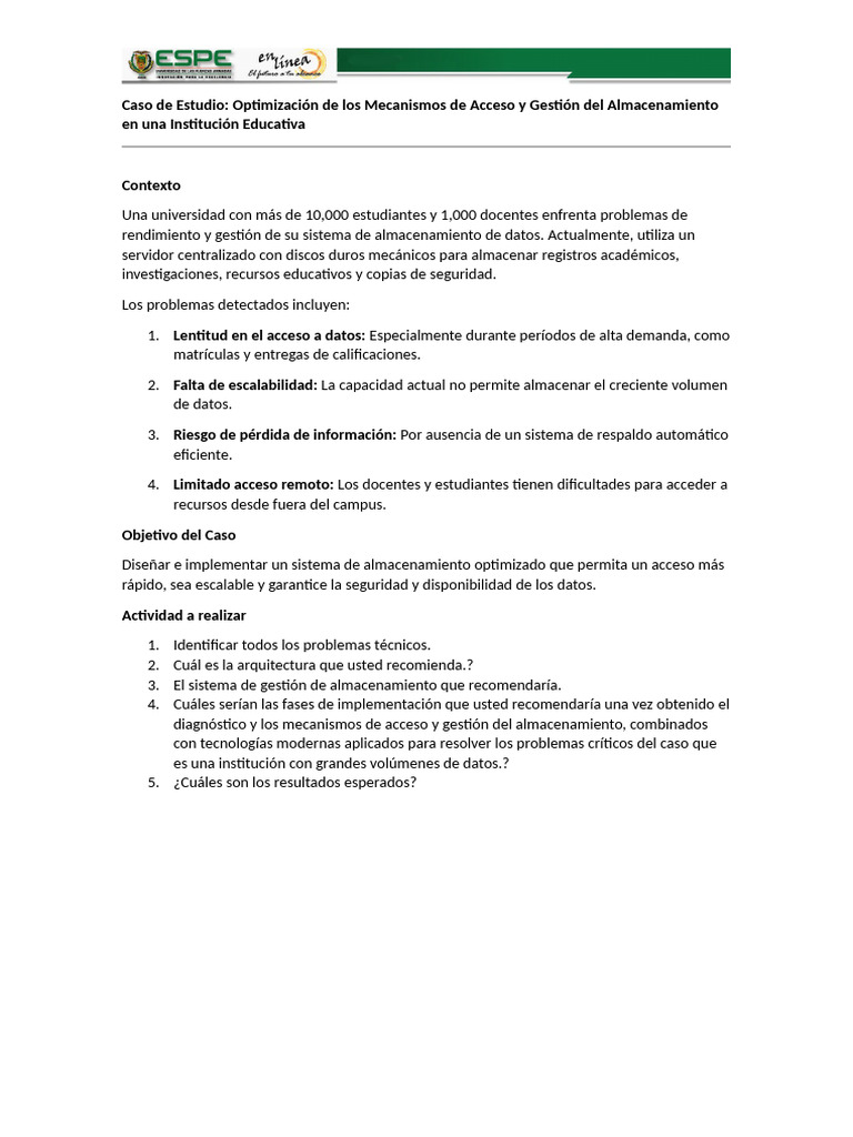 Caso de Estudio 1 | PDF