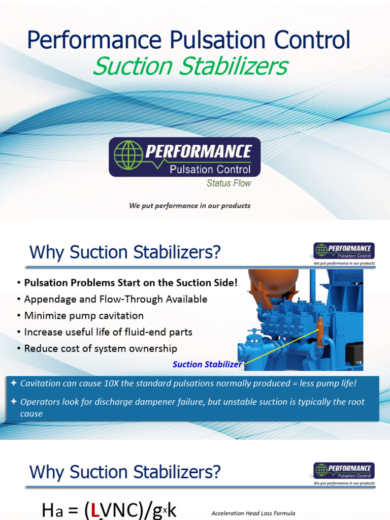 Suction Stabilizers for Pump Performance | PDF | Pump | Mechanical ...
