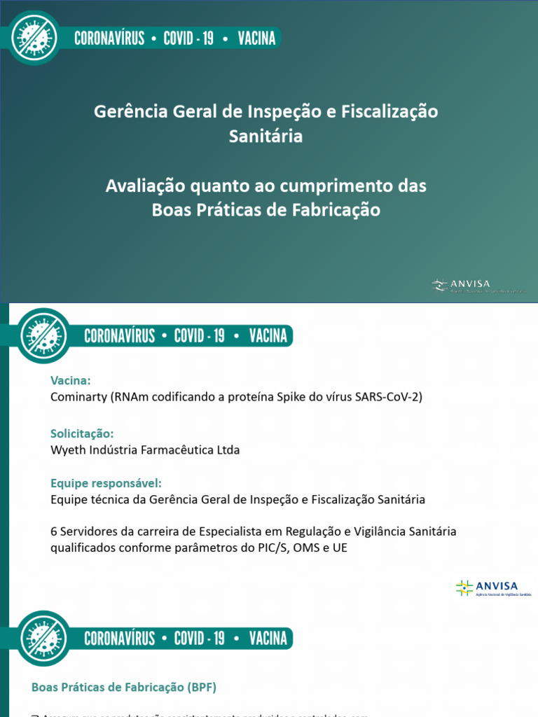 Cumprimento das BPF na Vacina Cominarty | PDF | Farmacêutico | Ciências ...