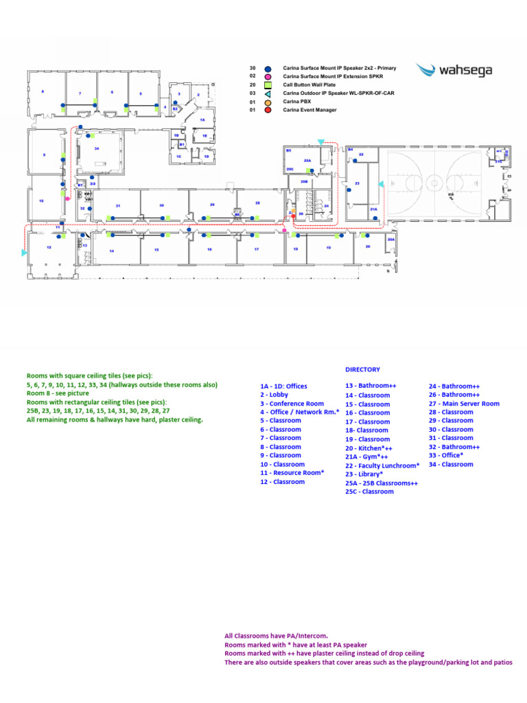Room Map For PA - Intercom Planning - v2 PDF | PDF | Architectural Elements