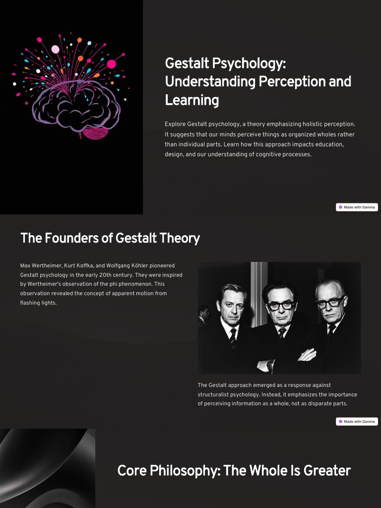 Gestalt Psychology Understanding Perception and Learning | PDF ...