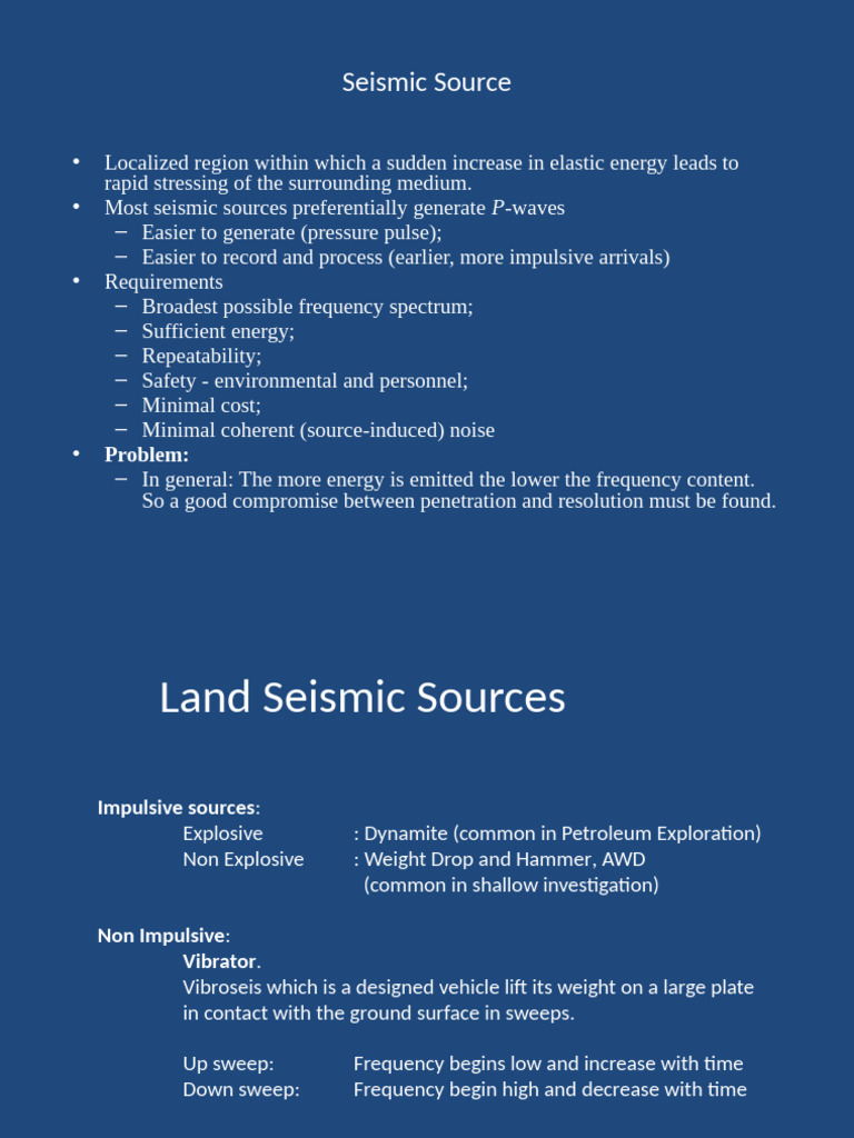 Acquisition - Seismic Sources | PDF | Classical Mechanics | Applied And ...