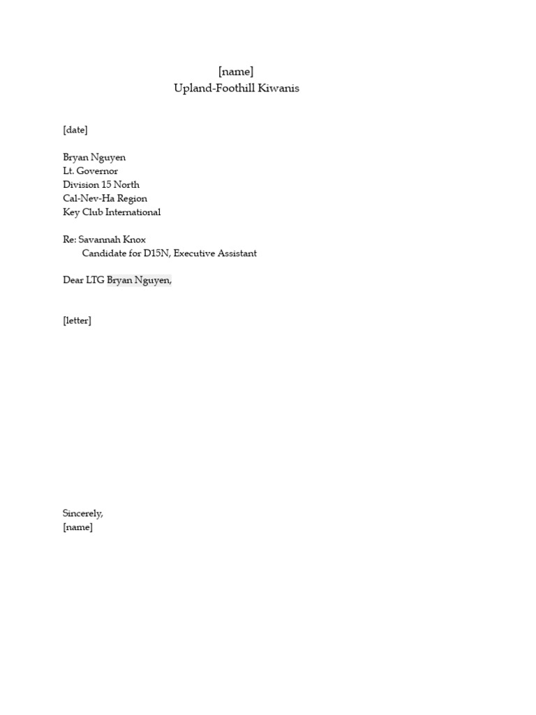 Template - Letter of Rec | PDF