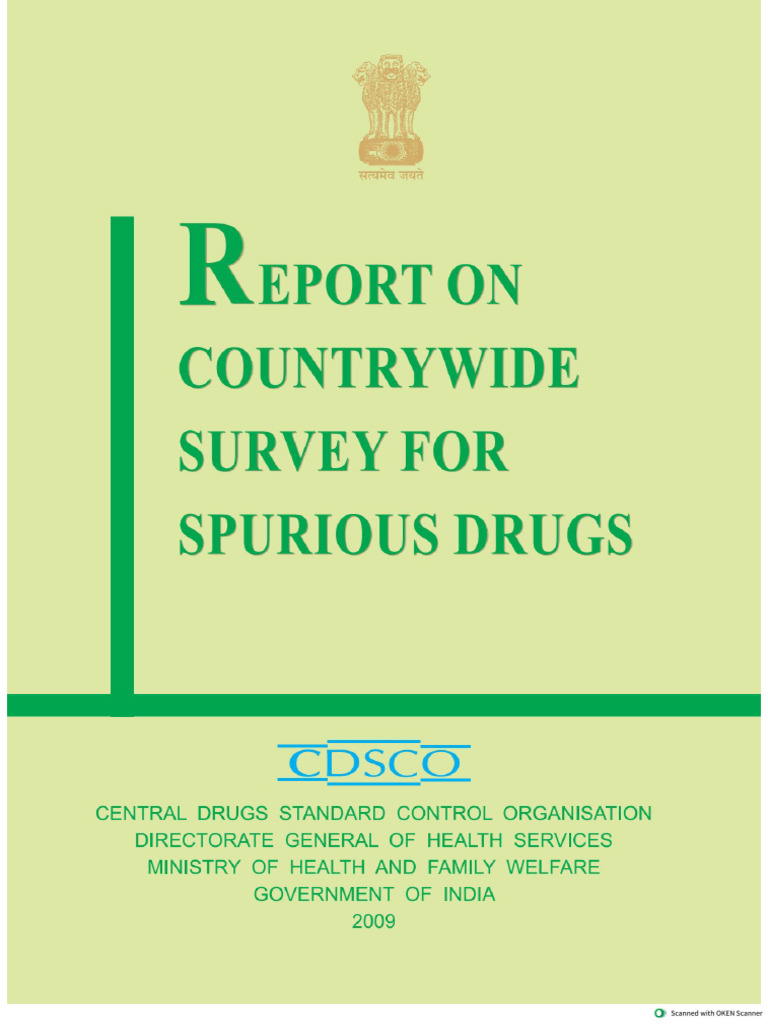Report On Countrywide Servey For Spurious Drugs-Team Kprdo | PDF