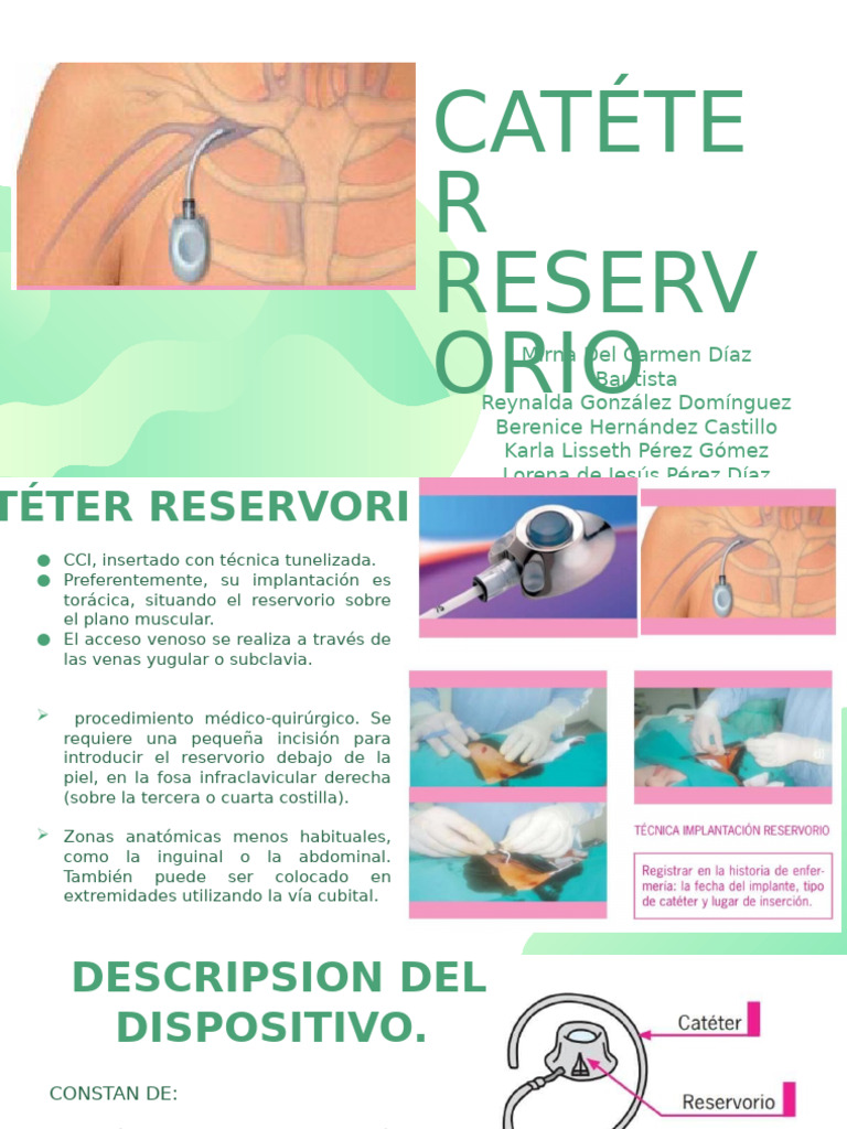 Cateter Reservorio y Hikman (1) - 1 | PDF | Terapia intravenosa | Medicina