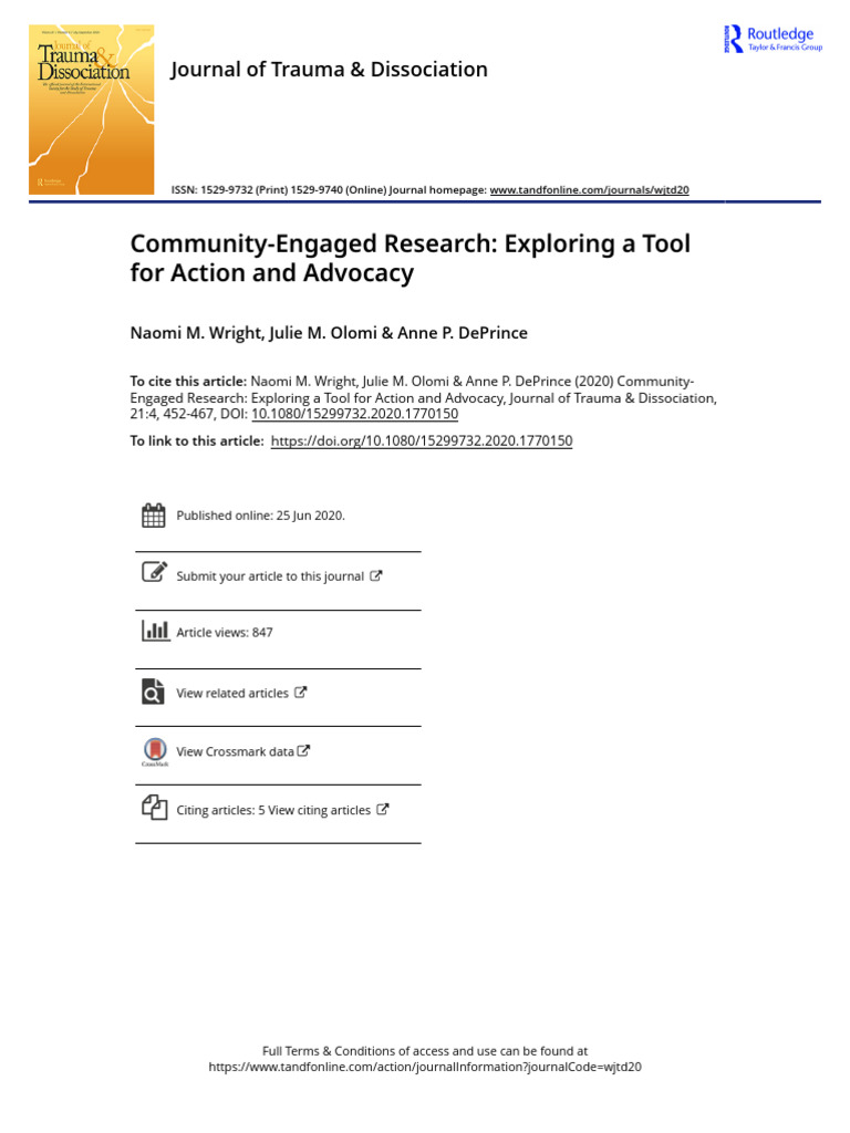 Munity-Engaged Research Exploring A Tool For Action and Advocacy | PDF ...