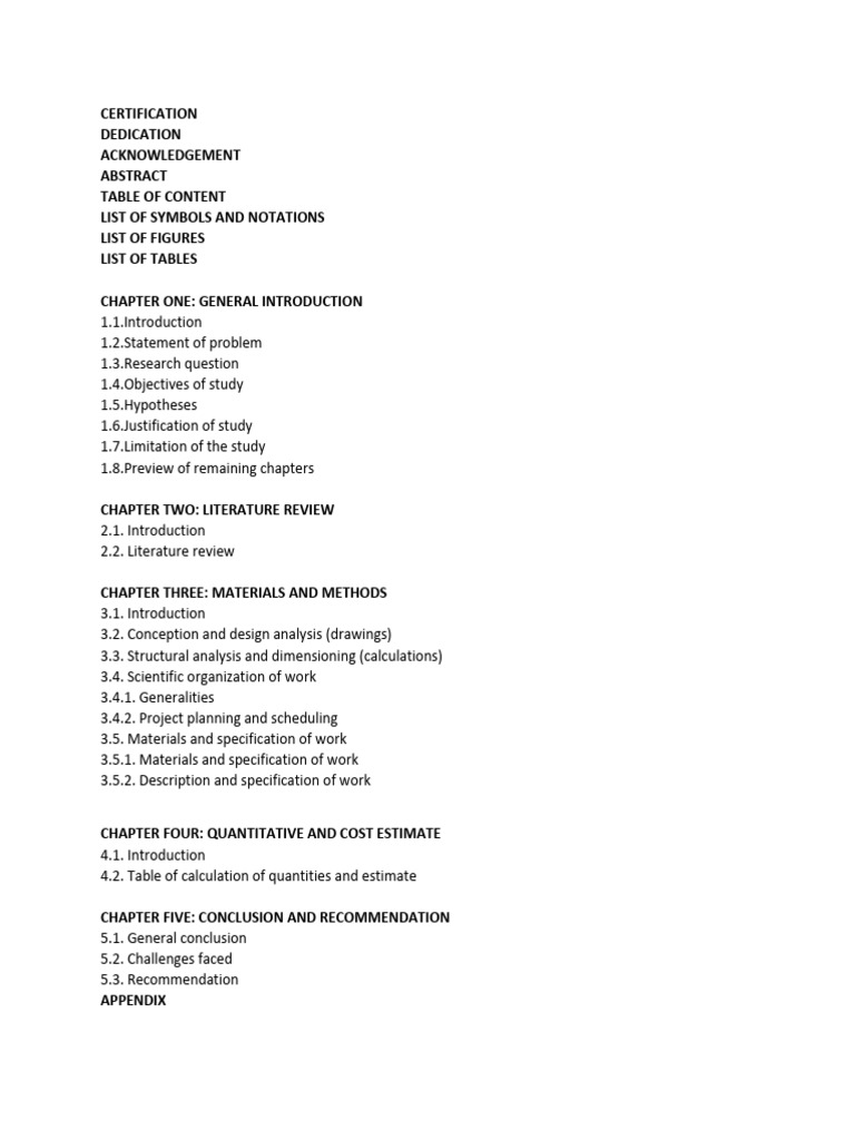 Project Structure For Civil Engineering Btech | PDF