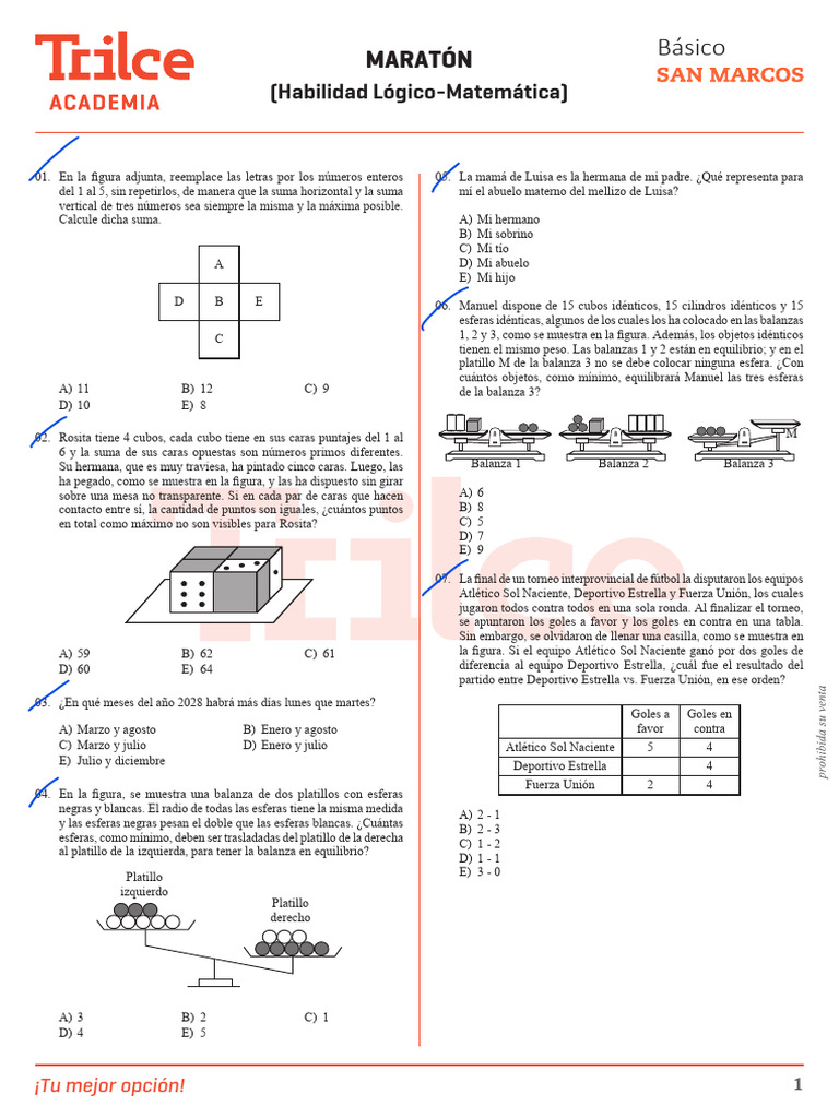 Maratón Básico SM RM | PDF | Engranaje | Balanza