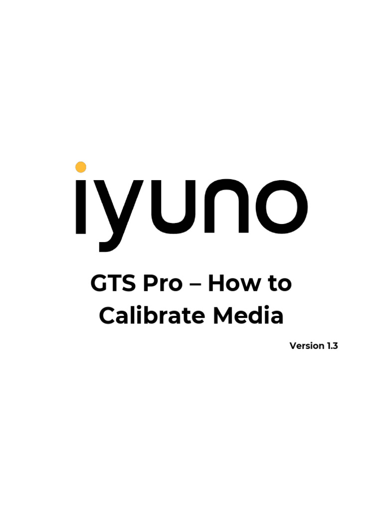 GTS Pro - How To Calibrate Media | PDF | Computing | Software
