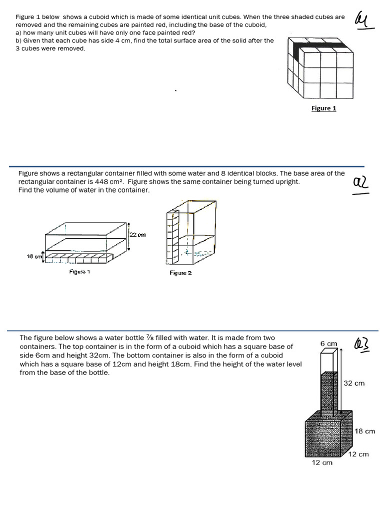 Practice QN For Pri 5 Math - Volume | PDF