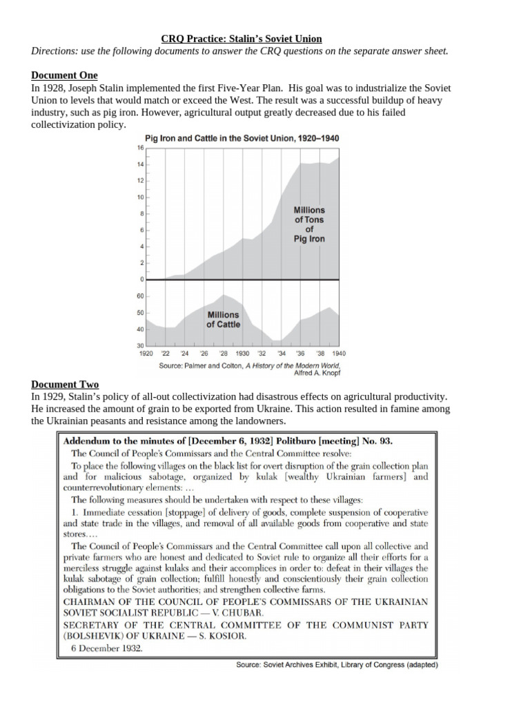 Eva Stein - CRQ - Stalin Five - Year Plan and Ukraine | PDF | Economies ...