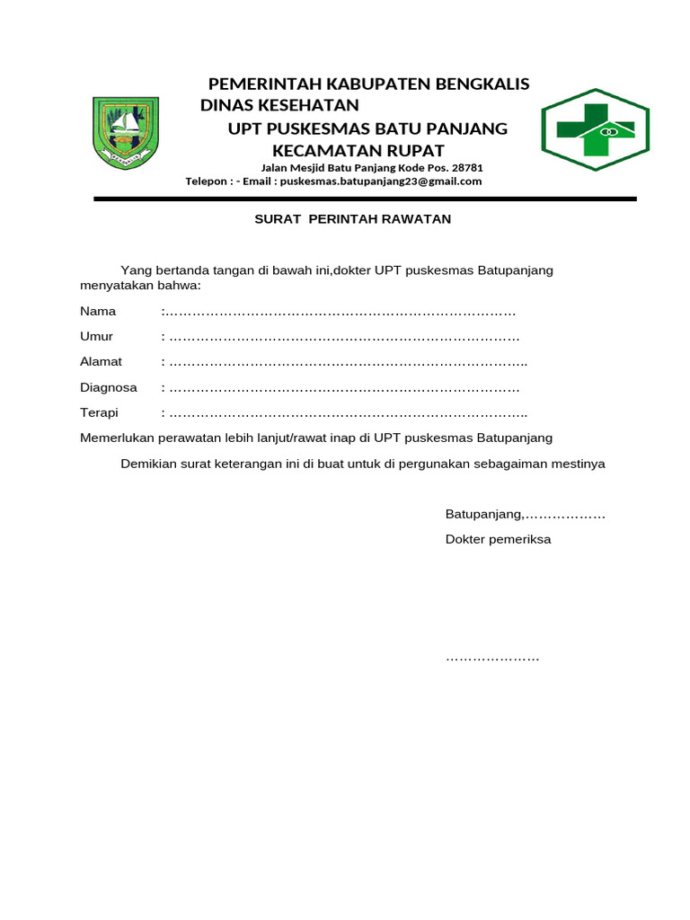 Surat Perintah Rawatan | PDF