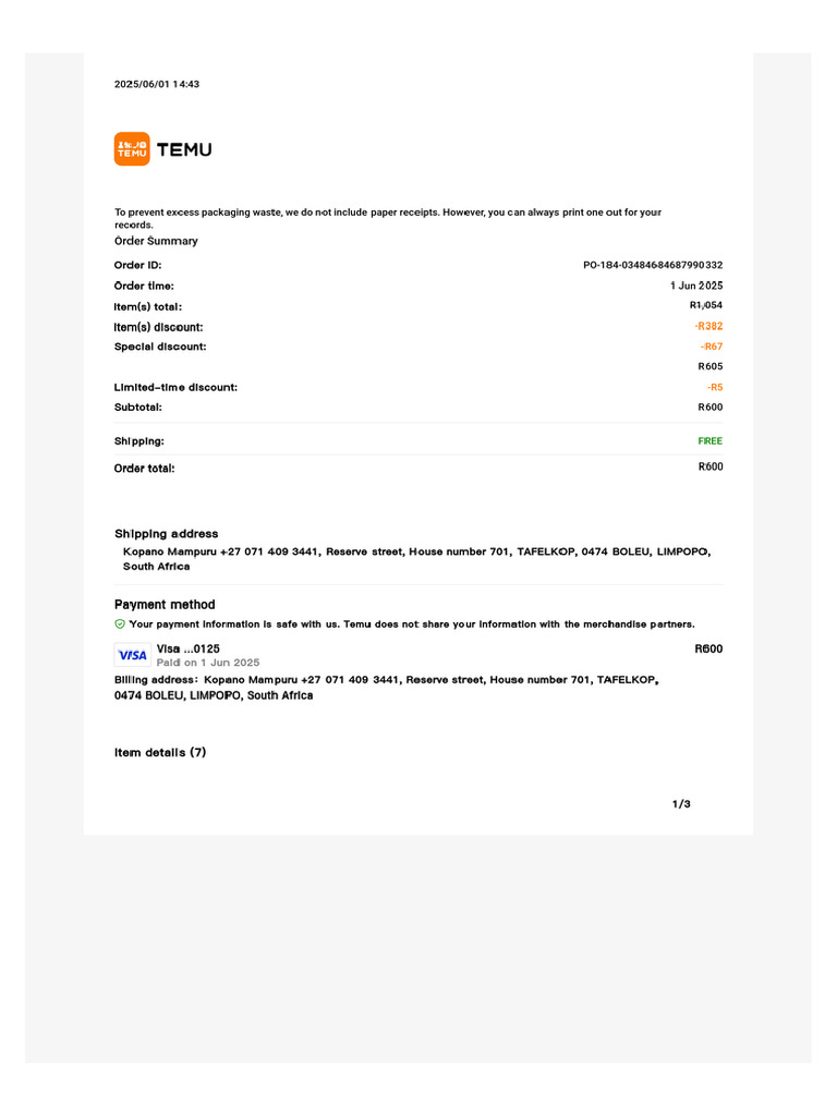 Print For TEMU | PDF