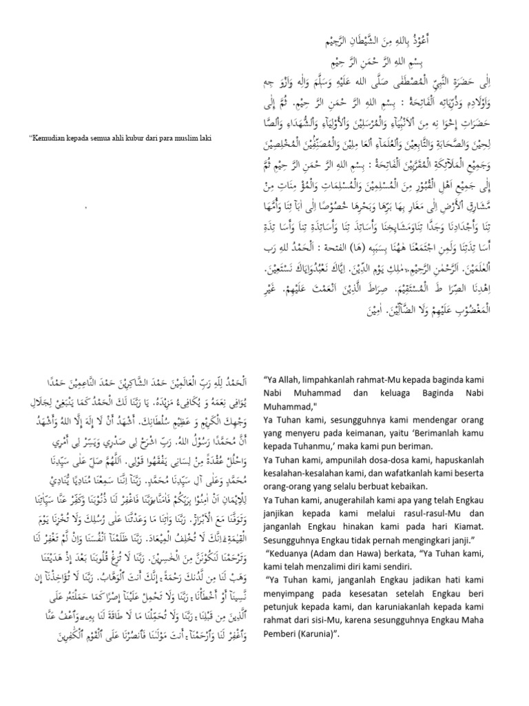 Doa Tahlil dan Al-Fatihah Lengkap | PDF