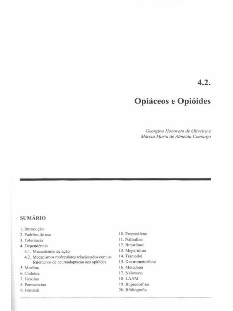 Opiaceos e Opióides OGA | PDF | Opioide | Fentanil