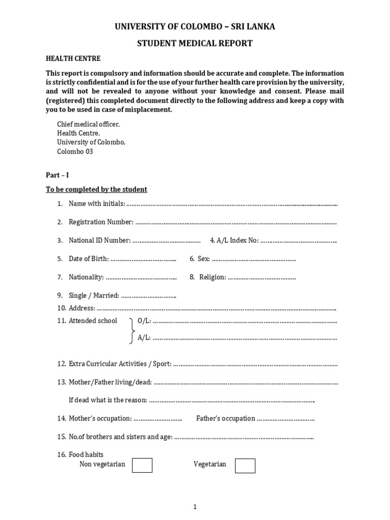 Student Medical Application | PDF | Diseases And Disorders | Medical ...