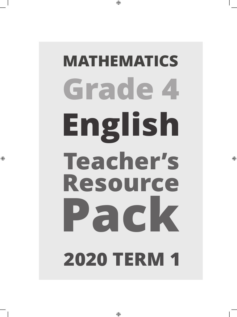 GR 4 Term 1 2020 Tmu Maths Teacher Resources Units 1 2 | PDF ...