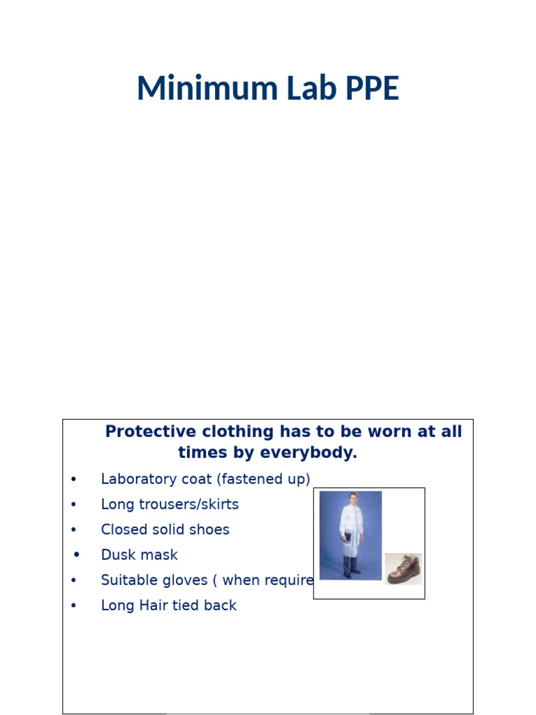 Minimum Lab PPE | PDF
