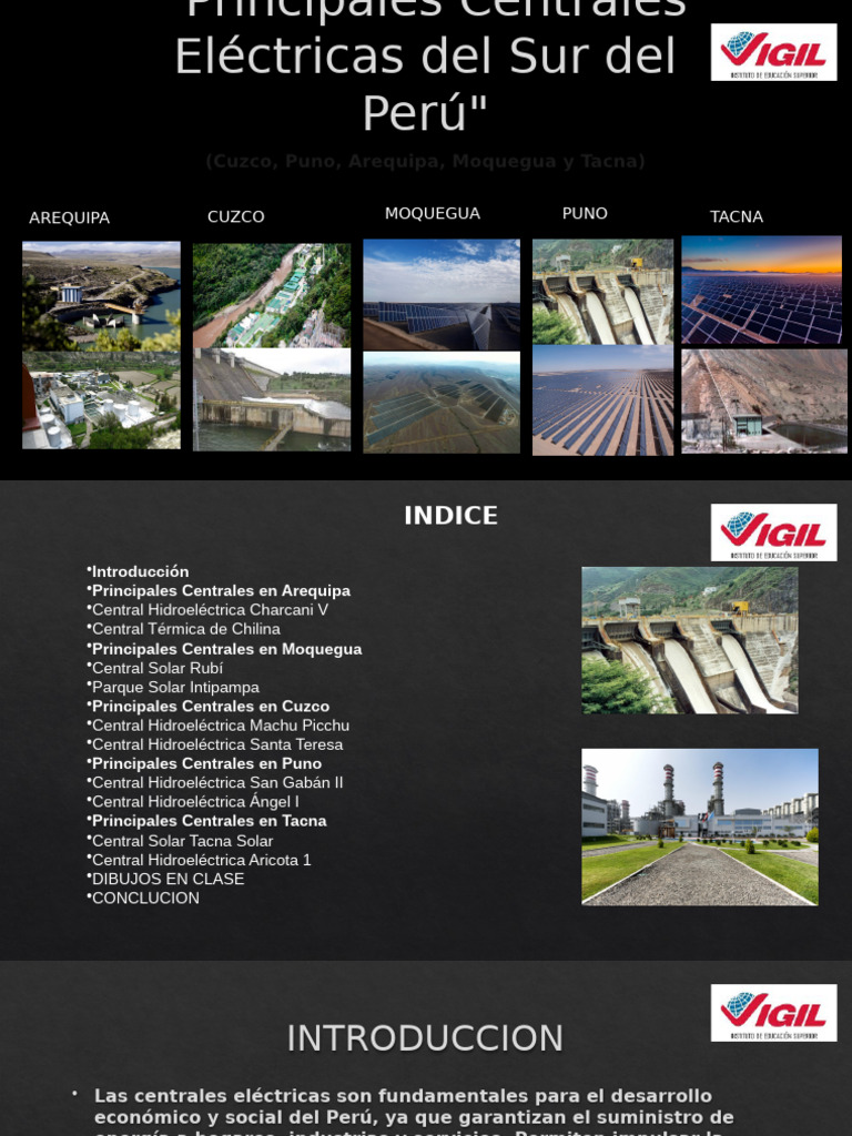 Principales Centrales Eléctricas Del Sur Del Perú LUIS RAMIRO GUIZA ...