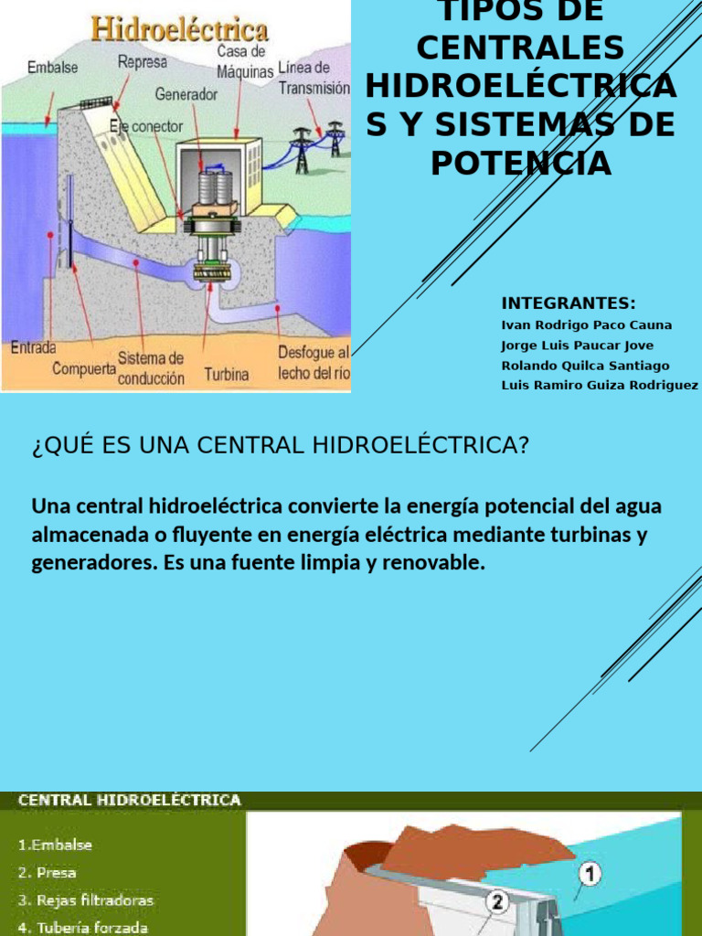 Tipos de Centrales Hidroeléctricas y Sistemas de Potencia | PDF | Represa | Hidroelectricidad