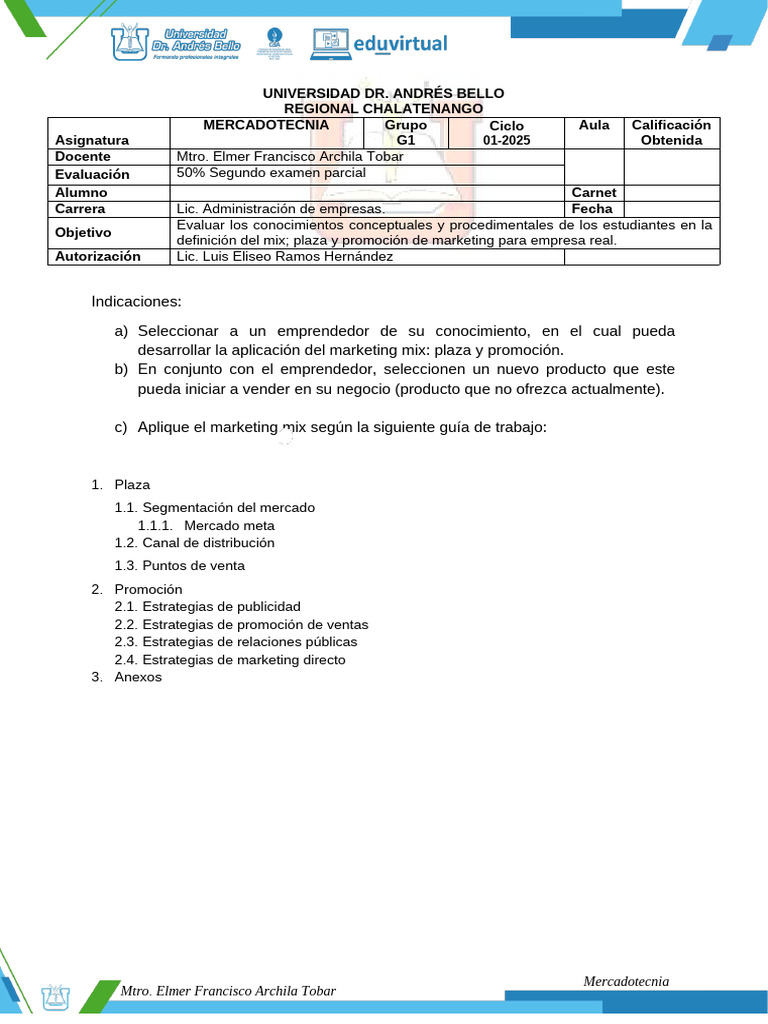 Practica Marketing Mix Plaza y Promoción | PDF | Marketing | Mercado ...