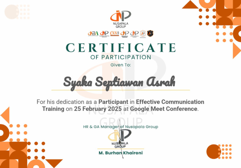 Bagi Sertifikat NSP | PDF