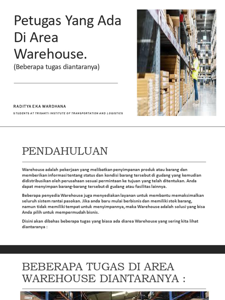 Petugas Di Area Warehouse | PDF
