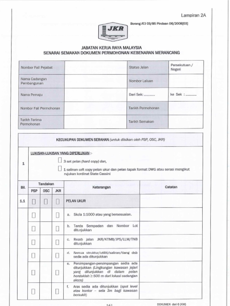 Senarai Semakan Dokumen Permohonan Kebenaran Merancang | PDF