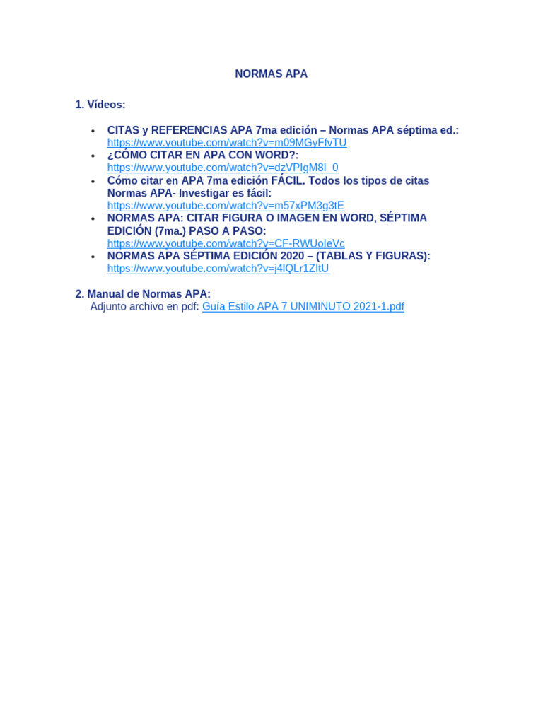 Guía de Normas APA 7ma Edición | PDF