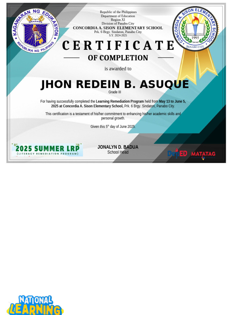 NLC Certificate | PDF