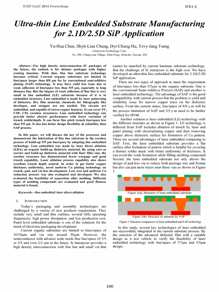 Ultra-Thin Line Embedded Substrates | PDF | Printed Circuit Board ...