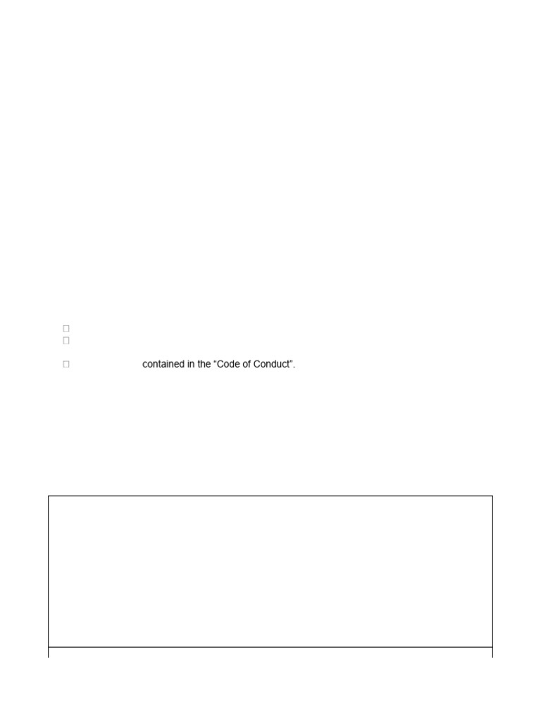 Code of Conduct | PDF
