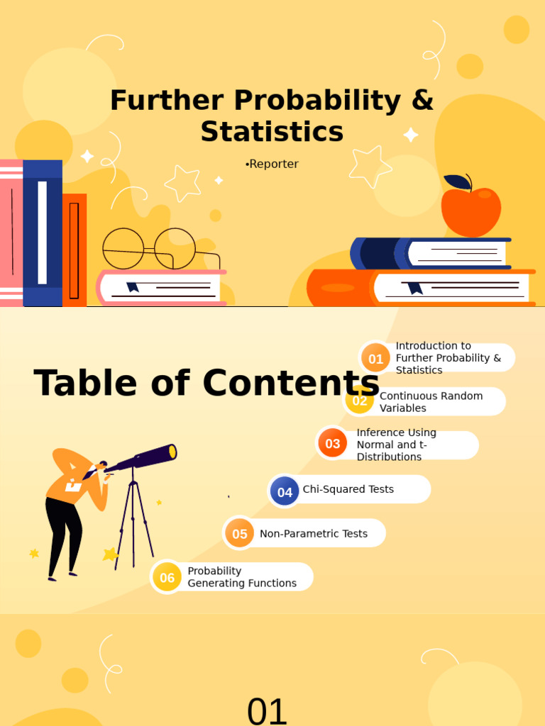 Further Probability & Statistics | PDF | Probability Density Function | Statistics