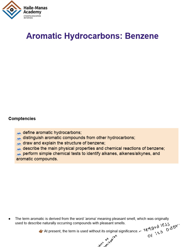 Aromatic Hydrocarbons_ Benzene | PDF | Benzene | Aromaticity