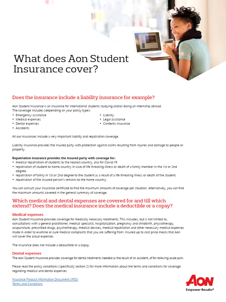Aon Student Insurance Cover | PDF | General Practitioner | Insurance