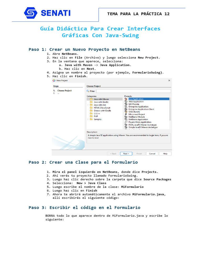 Guía Didáctica para Crear Interfaces Gráficas Con Java | PDF | Java ...