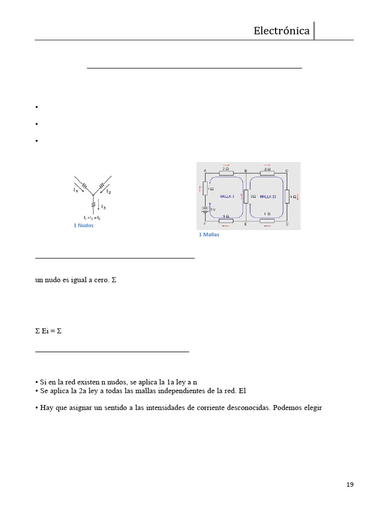 Leyes de Kirchhoff en Circuitos Eléctricos | PDF | Red eléctrica ...