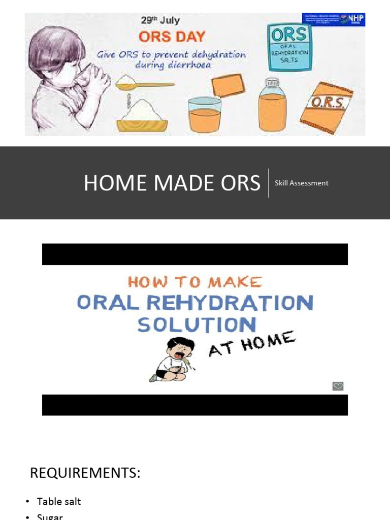 ORS Preparation and Benefits | PDF | Diarrhea | Water