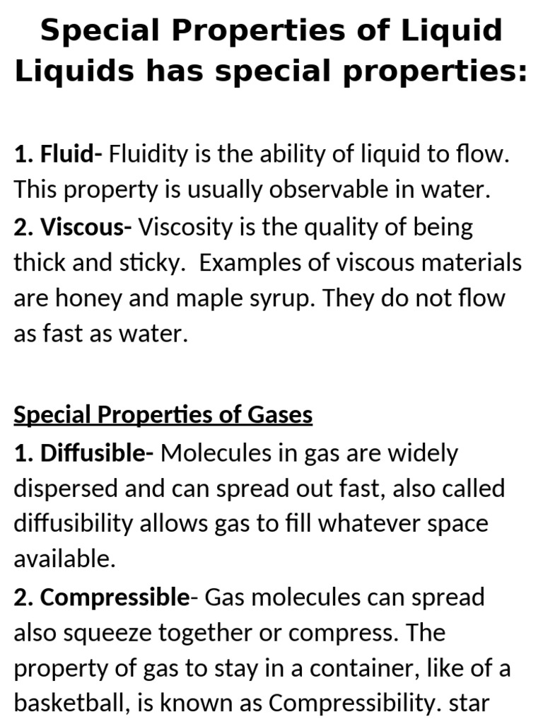 Special Properties of Liquid g4 | PDF
