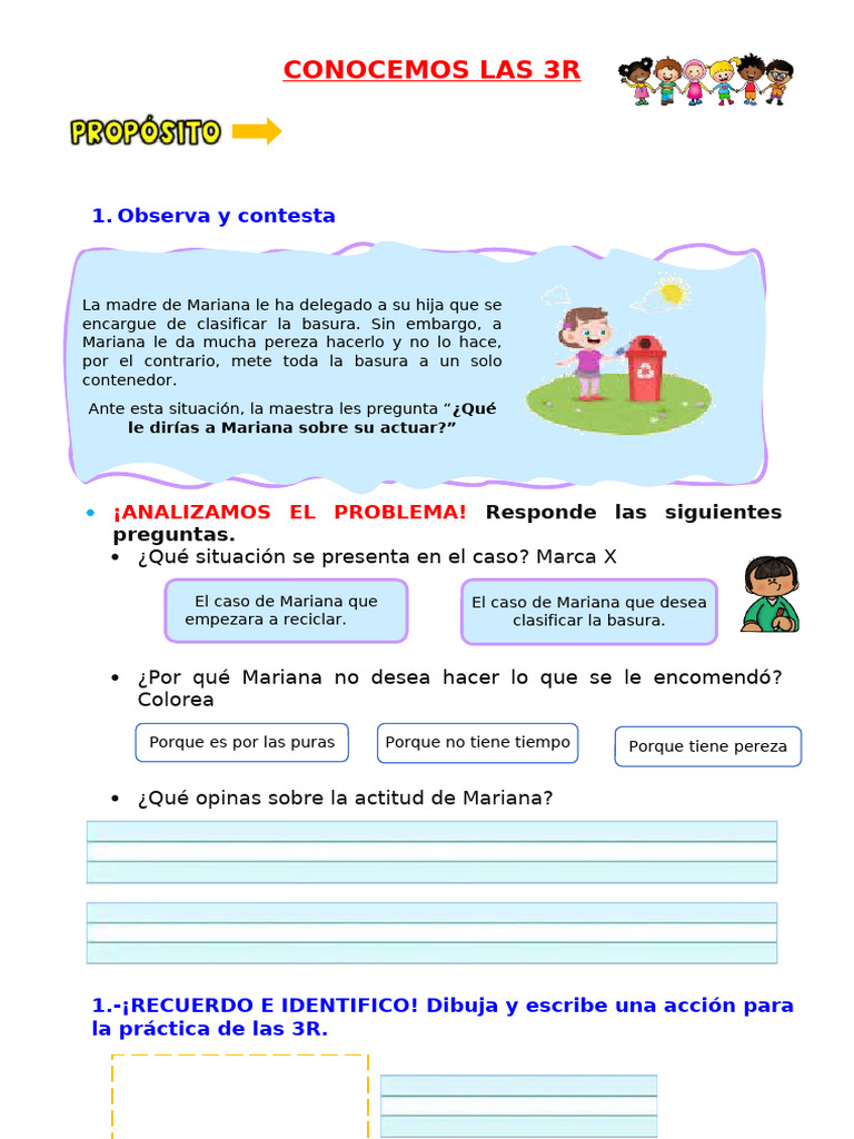 03. Ficha Ps -Conocemos Las 3r | PDF