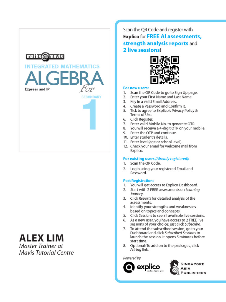 Integrated Mathematics Algebra For Secondary 1 - Sample Pages | PDF ...