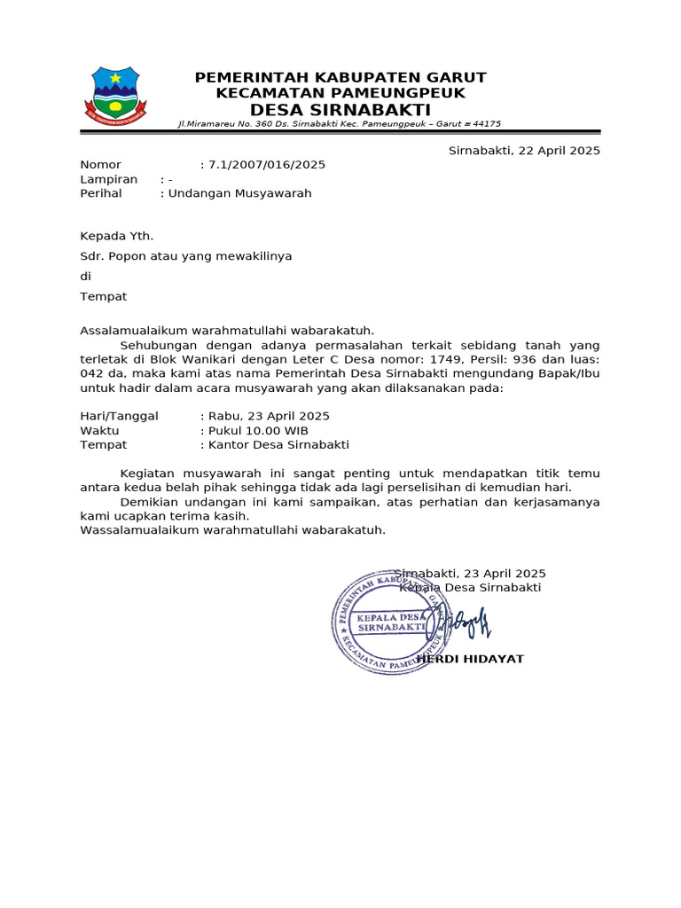 Draft Undangan | PDF