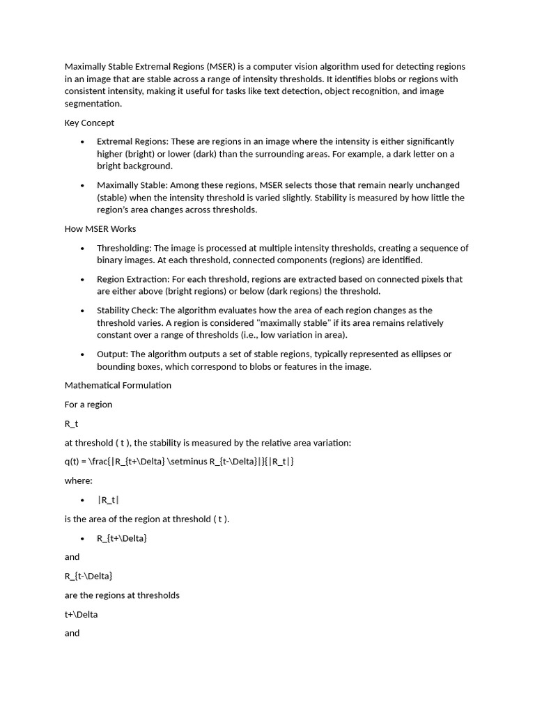 Maximally Stable Extremal Regions | PDF | Artificial Intelligence | Intelligence (AI) & Semantics