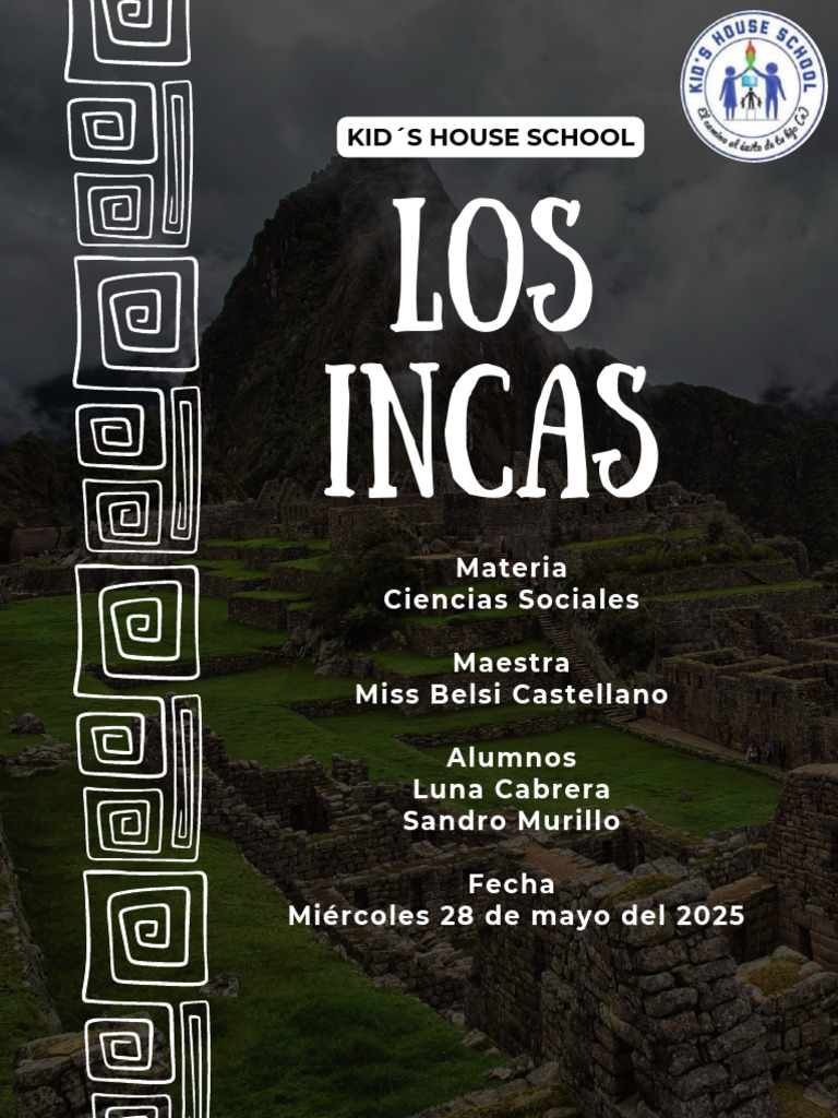 Portada de Cuaderno Digital de Proyecto de Investigación de Los Incas Fotográfico Verde y Blanco ...