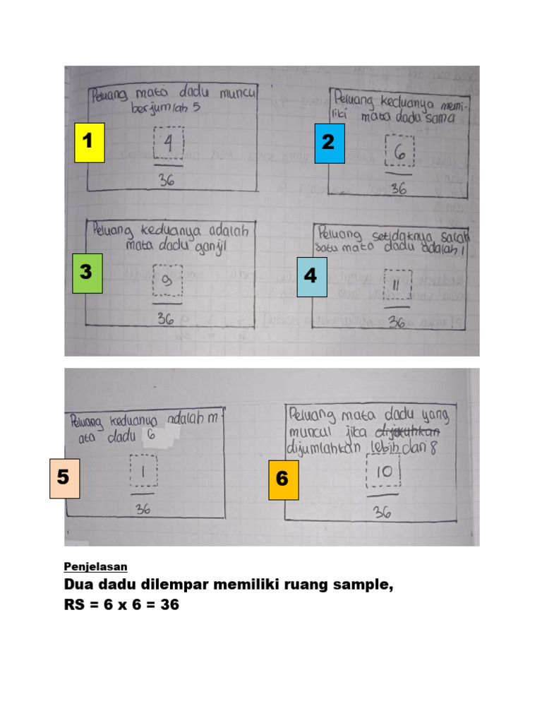 Probabilitas Hasil Lempar Dadu | PDF