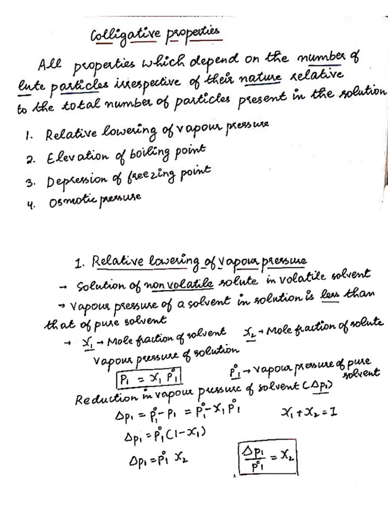 Colligative Properties | PDF