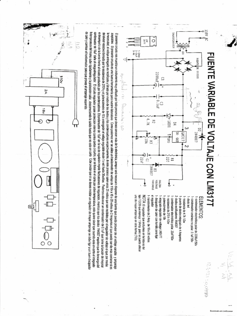 Fuente - Variable - Electronica Analogica y Digital | PDF