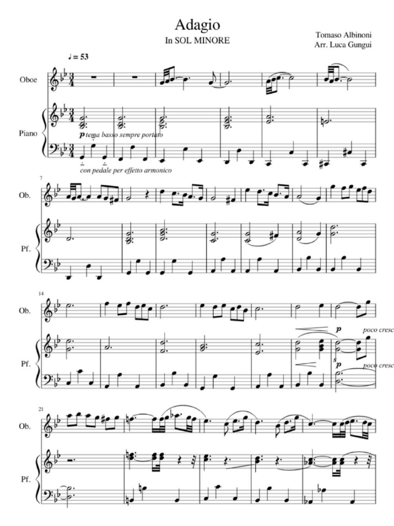 Adágio - T.Albinoni | PDF