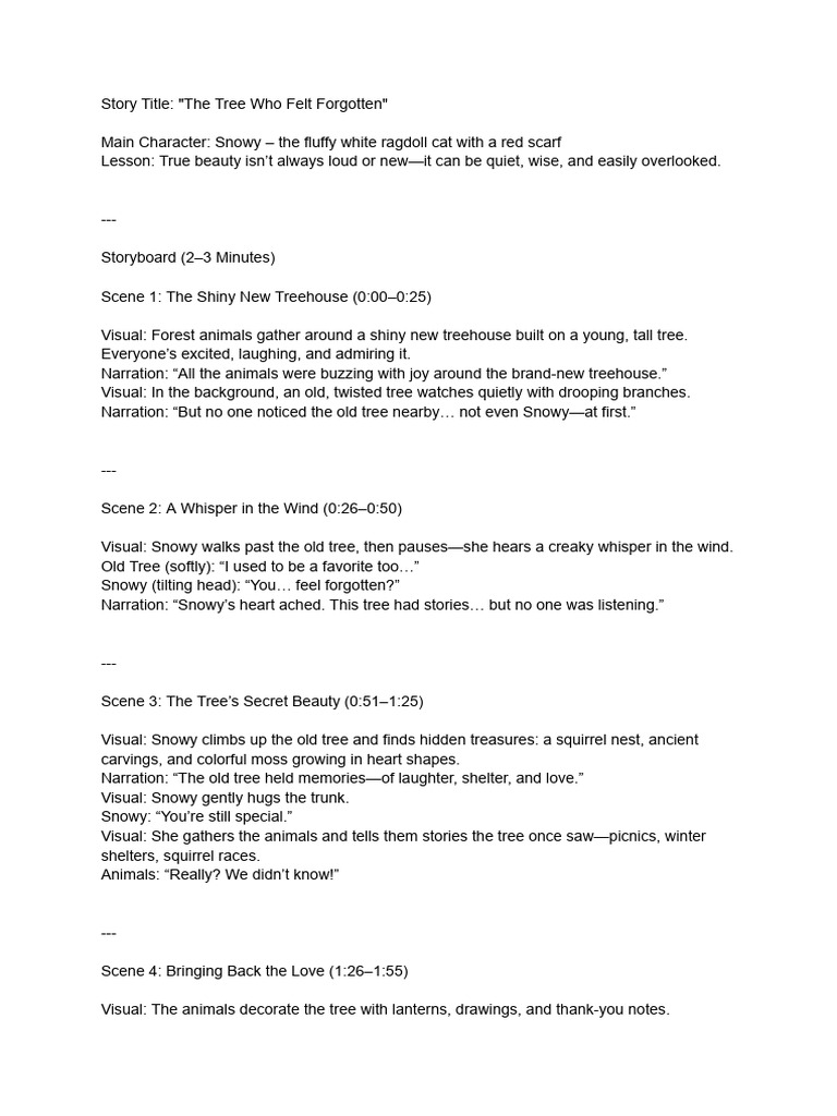 The Tree Who Felt Forgotten | PDF | Trees